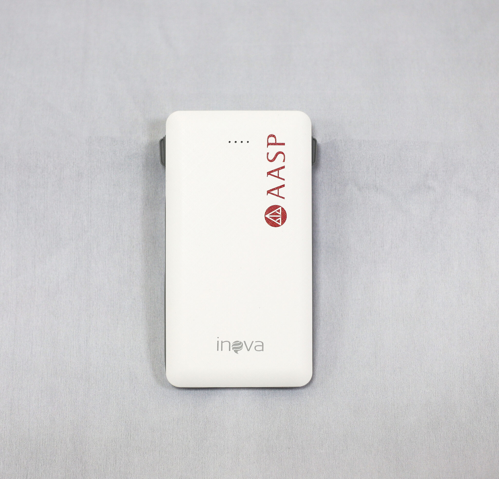 Power Bank 10.000 Mah Com 2 Cabos Embutidos – Branco – Loja on-line AASP